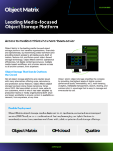 Object Matrix: Leading Media-focused Object Storage Platform | Pixitmedia